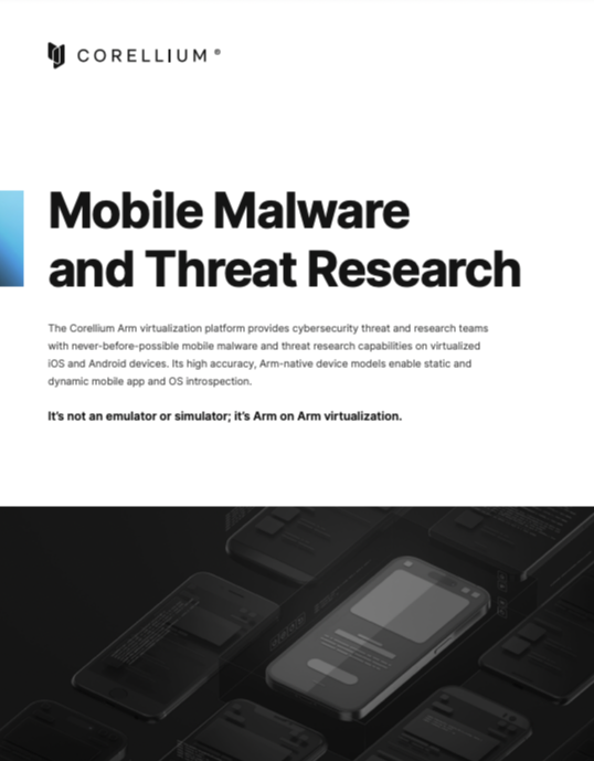 Mobile Malware And Threat Research | Corellium
